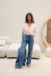 Le Dean - The Flattering High Rise Straight Leg Jeans in Premium Denim ...