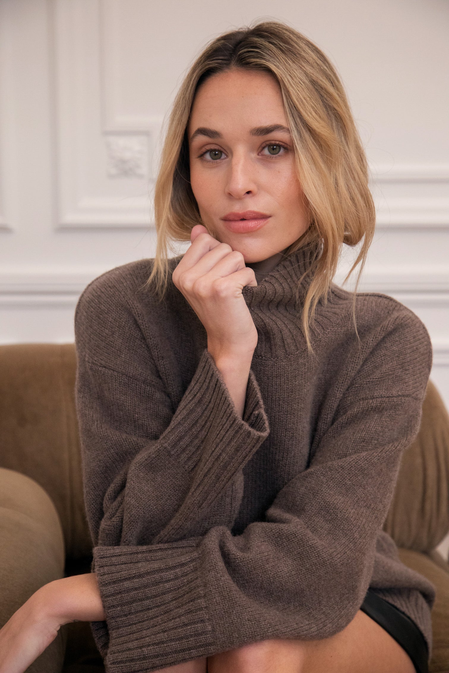 Le Ernaux - The Impeccable Ribbed High Collar Knit in Cashmere & Merino ...